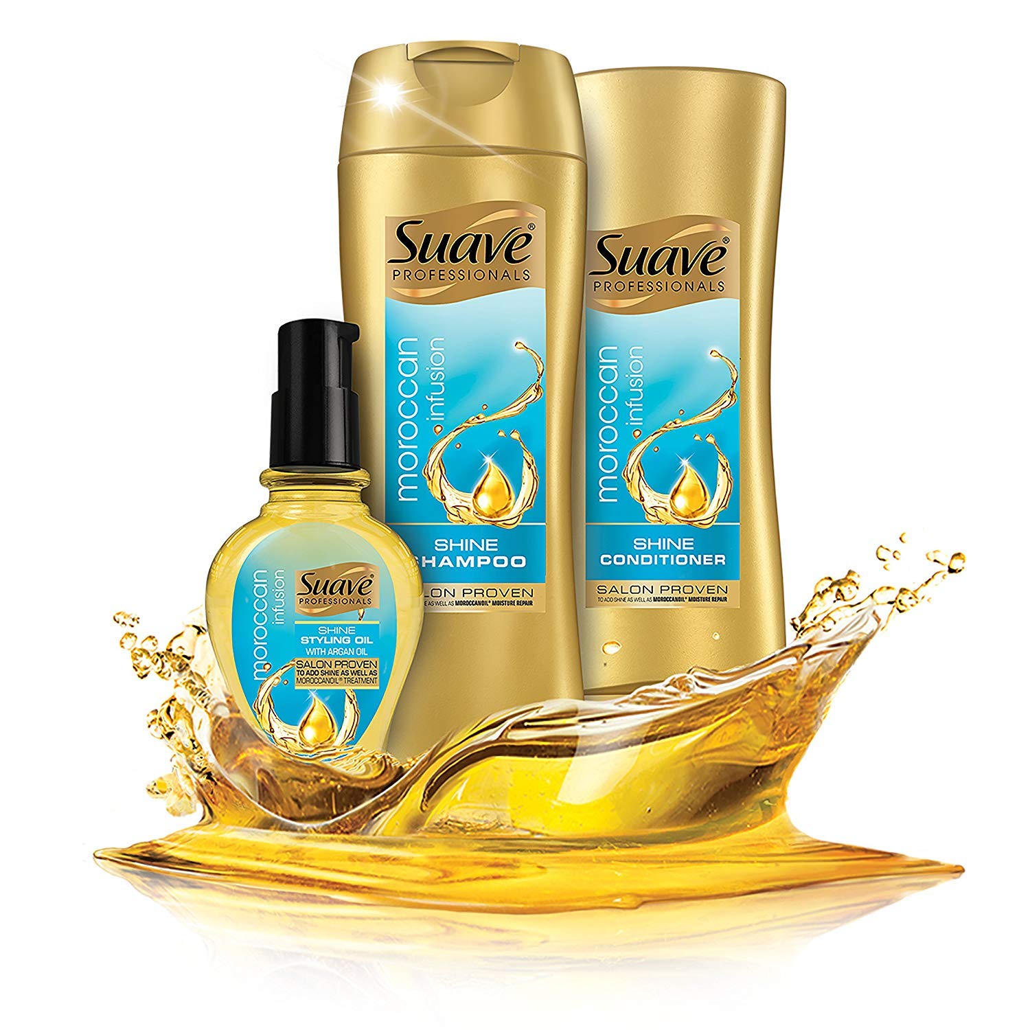 Suave Professionals Shine Conditioner, Moroccan Infusion, 28 Fl Oz (Pack of 4)