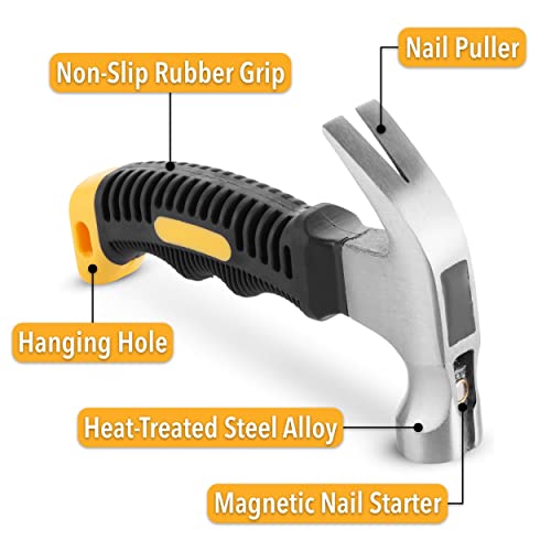 Mr. Pen- Hammer, 8oz, Small Hammer, Camping Hammer, Claw Hammer, Stubby Hammer, Tack Hammer, Hammers Tools, Small Hammer for Women, Nail Hammer, Magnetic Hammer, Handy Hammer, Teal Hammer, Kids Hammer