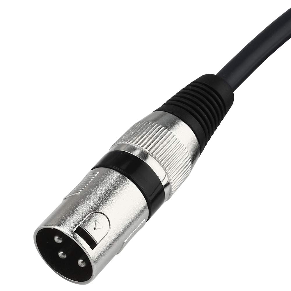 Disino Unbalanced 6.35mm(1/4 inch) TS Mono to XLR Male Cable Gold Plated Quarter inch to Male XLR Microphone Cable Interconnect Cable - 5 Feet/1.5 Meters