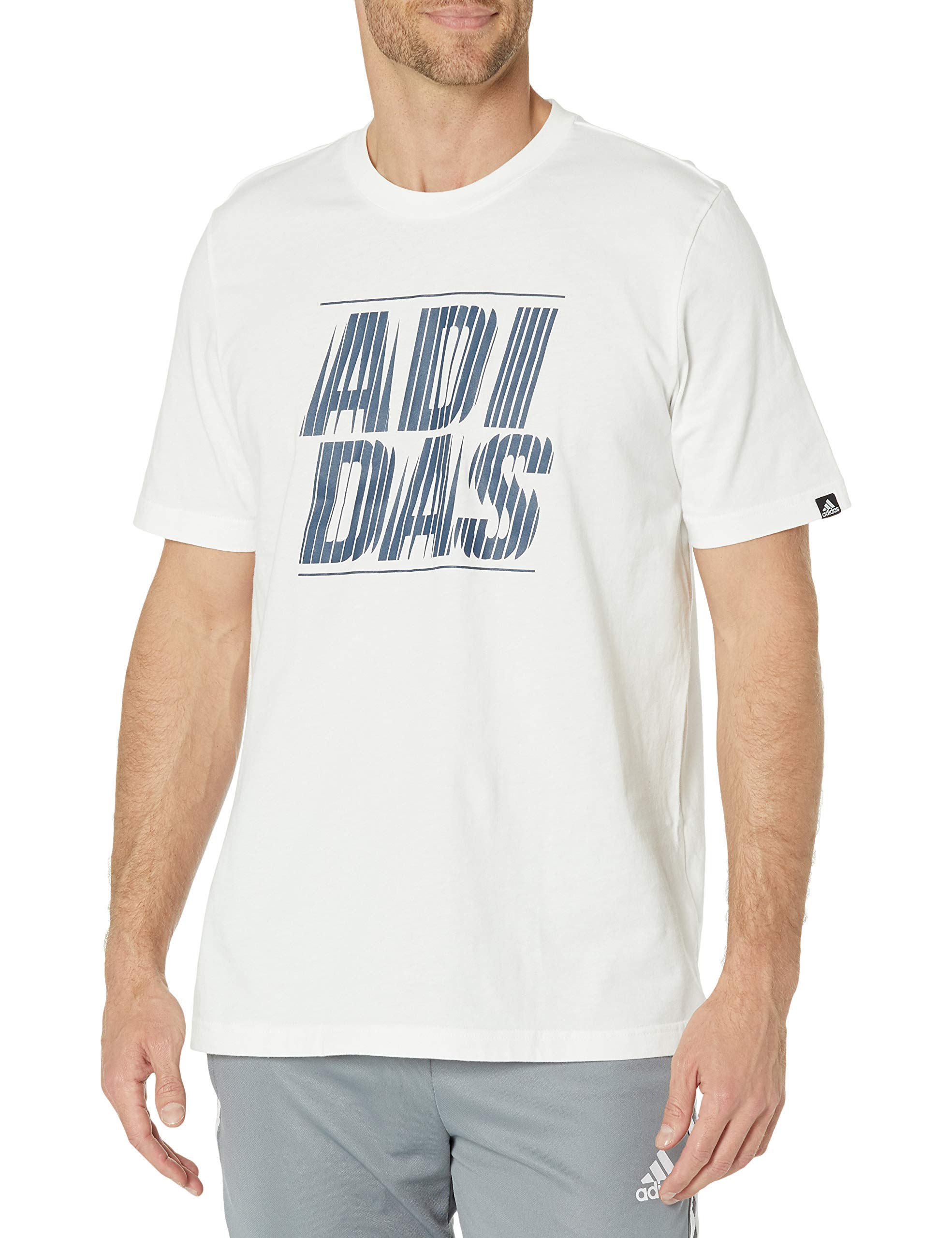 adidas mens EXT Motion Adi Tee White Large