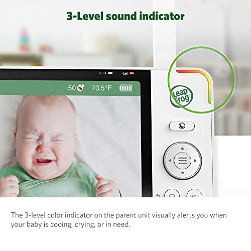 LeapFrog LF920HD Color Night Vision Video Monitor, 7" HD Display, 360 Pan Tilt, Night Light, Temp & Humidity Sensor, Up to 15Hrs Video Time, Range Up to 1000ft, Secure Transmission