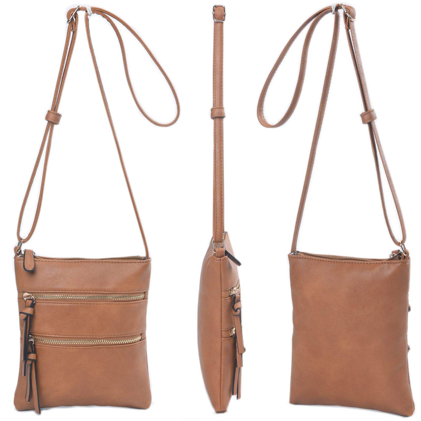Fanaztee Lightweight Pu Leather Crossbody Purses Bags Small Purse with Multi Pockets for Women Girls