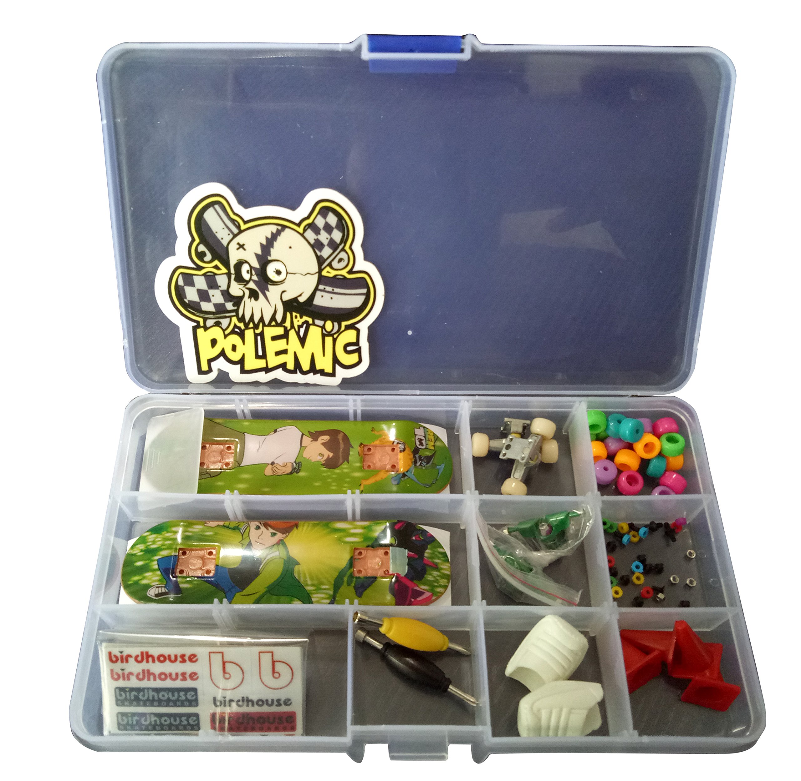 Fanci ABS Finger Skateboard Set Double Rocker DIY Mini Finger Boarding Toy with Storage Box