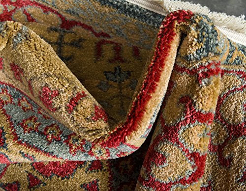Unique Loom Palace Collection Area Rug - Saray (2' x 3' 1" Rectangle, Light Blue/ Red)