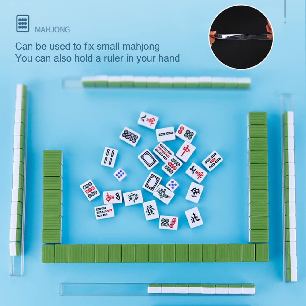 drizzle Pink Travel Mini Mahjong Set 20mm with Instructions - Portable 146 Tiles - for Beginners with 4PCS Racks 2 Pounds - Chinese Mah-Jong Game 麻将