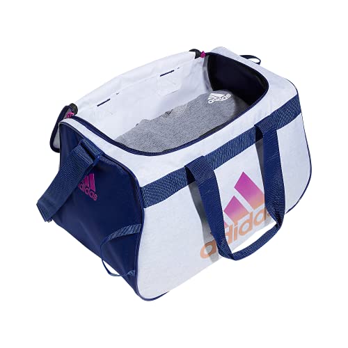 adidas Diablo Small Duffel Bag, Jersey White/Victory Blue/Sonic Fuchsia Purple, One Size