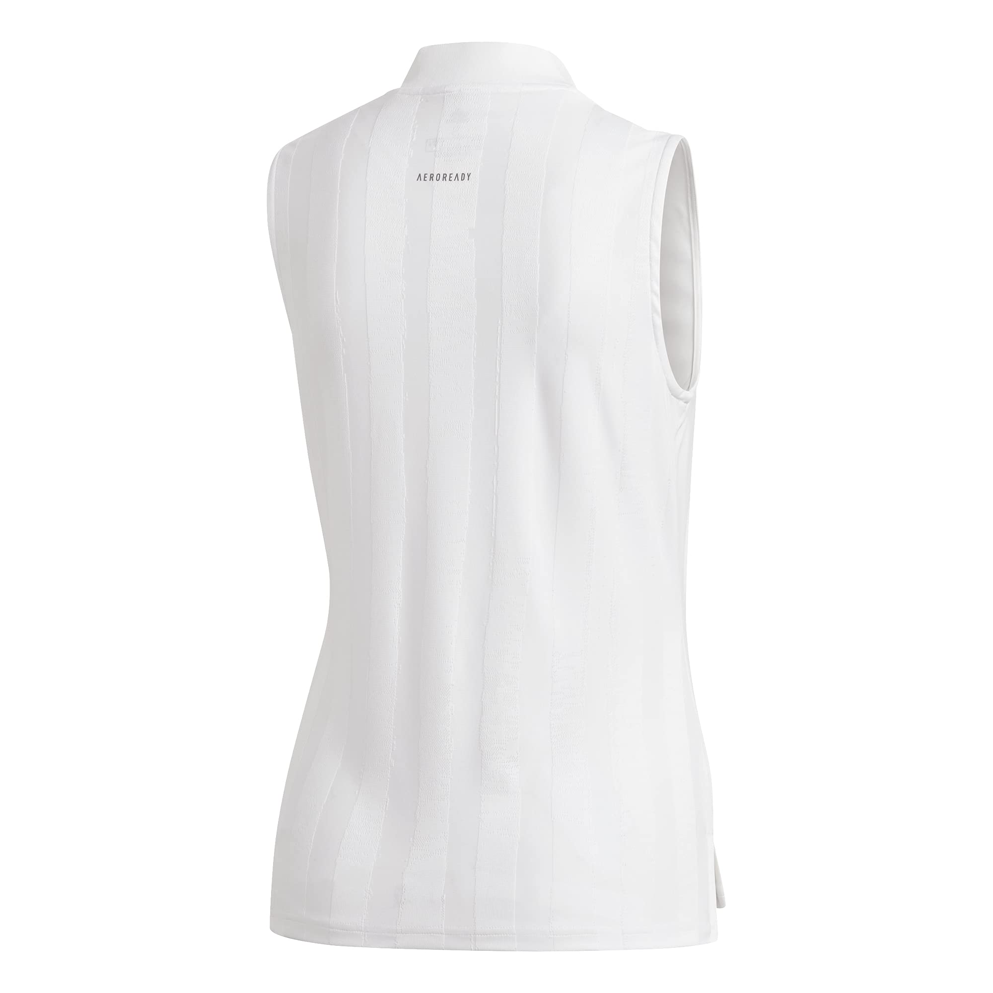 adidas Female Engineered Aeroready Tennis Match Tank,White/Scarlet,S