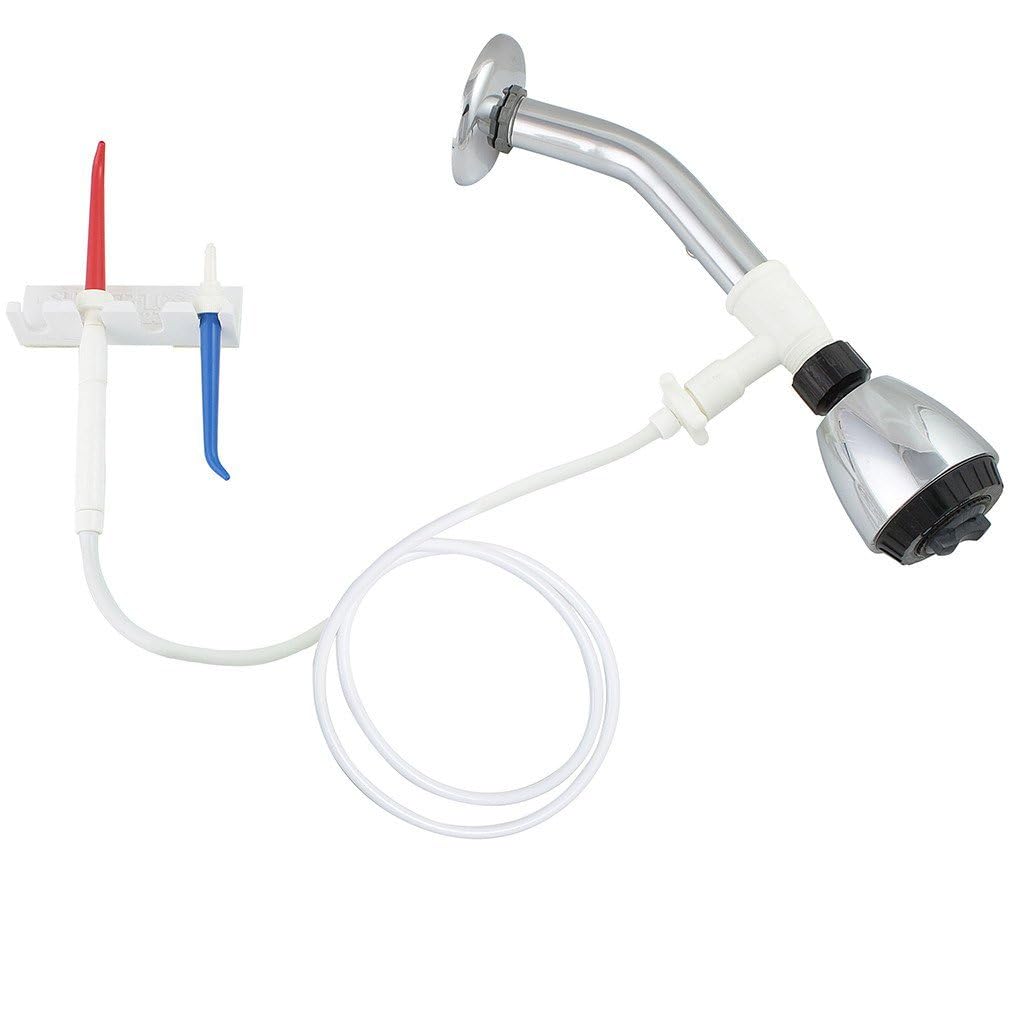 SHOWER FLOSS Water Dental Flosser - Convenient for Teeth, Attaches to Your Shower Head - Easy Installation, Adjustable Temperature & Pressure - Dentist Recommended