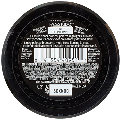 Maybelline New York Face Studio Master Hi-Light Bronzer, Deep Bronze, 0.31 Ounce