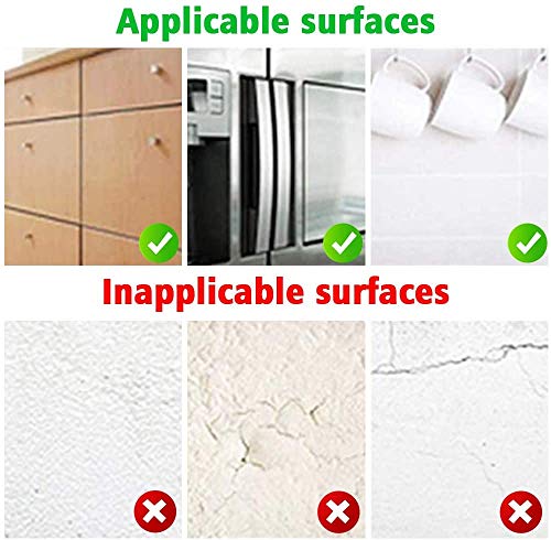 ZCgel Adhesive Wall Hooks - 10 Pack Heavy Duty 15lb(Max, Transparent Removable Utility Hooks Waterproof Sticky Hooks for Hanging Decoration Bedroom Bathroom Kitchen Garage