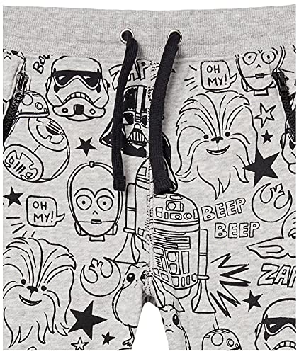 Amazon Essentials Disney | Marvel | Star Wars Boys' Zip-Pocket Fleece Jogger Pants (Previously Spotted Zebra), Grey Star Wars Doodle, XX-Large