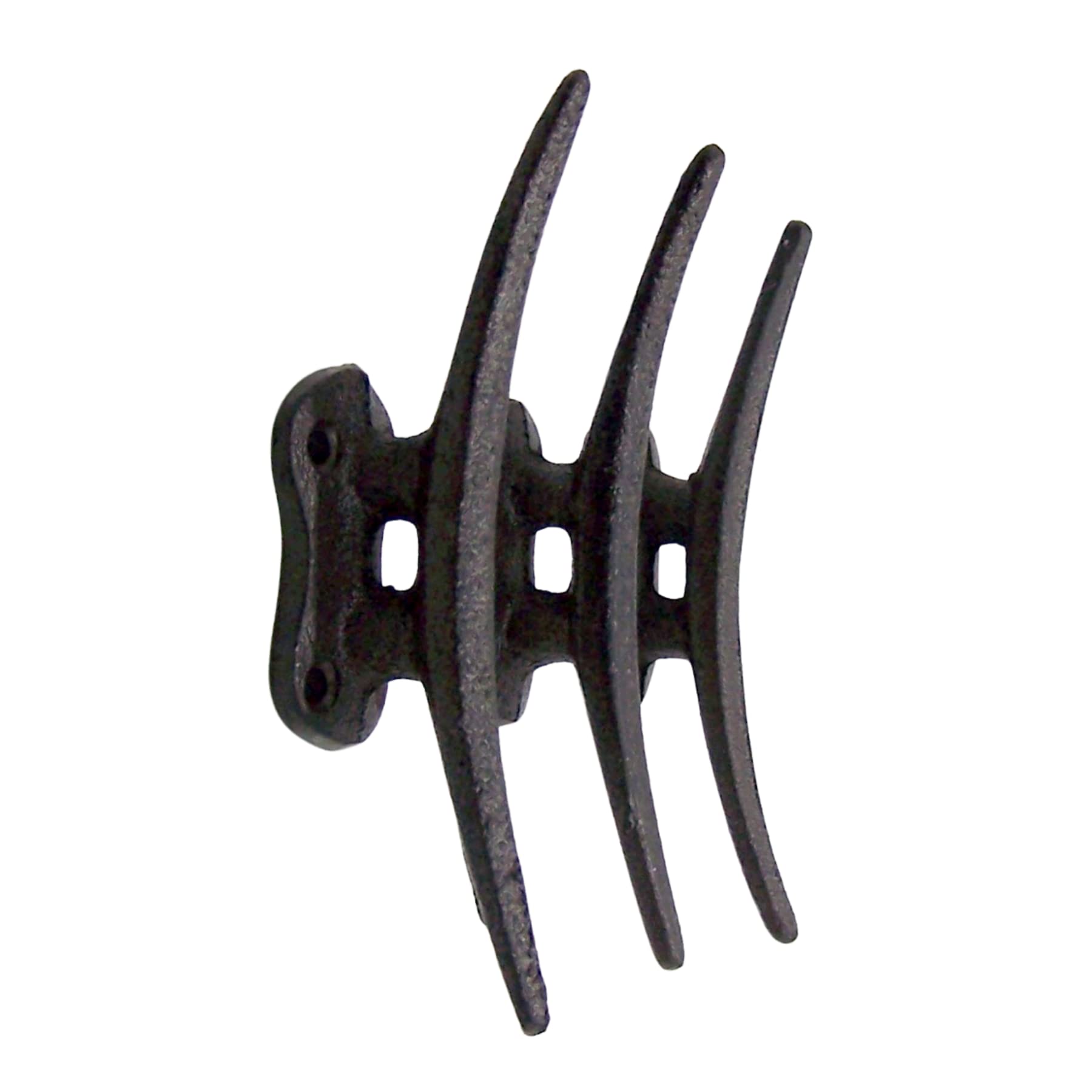Brown Boat Cleat Cast Iron Wall Hooks, Wall Mounted for Hanging Coats, Purses, Towels, Hats, Beach Themed Wall Décor, Set of 3, 5.75 Inches High