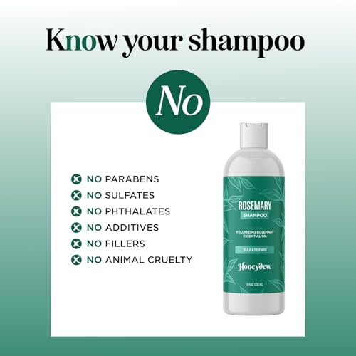 Purifying Rosemary Shampoo Sulfate Free - Lavender Rosemary and Tea Tree Shampoo for Thinning Hair and Scalp Care - Paraben and Sulfate Free Clarifying Shampoo for Build Up with Essential Oils