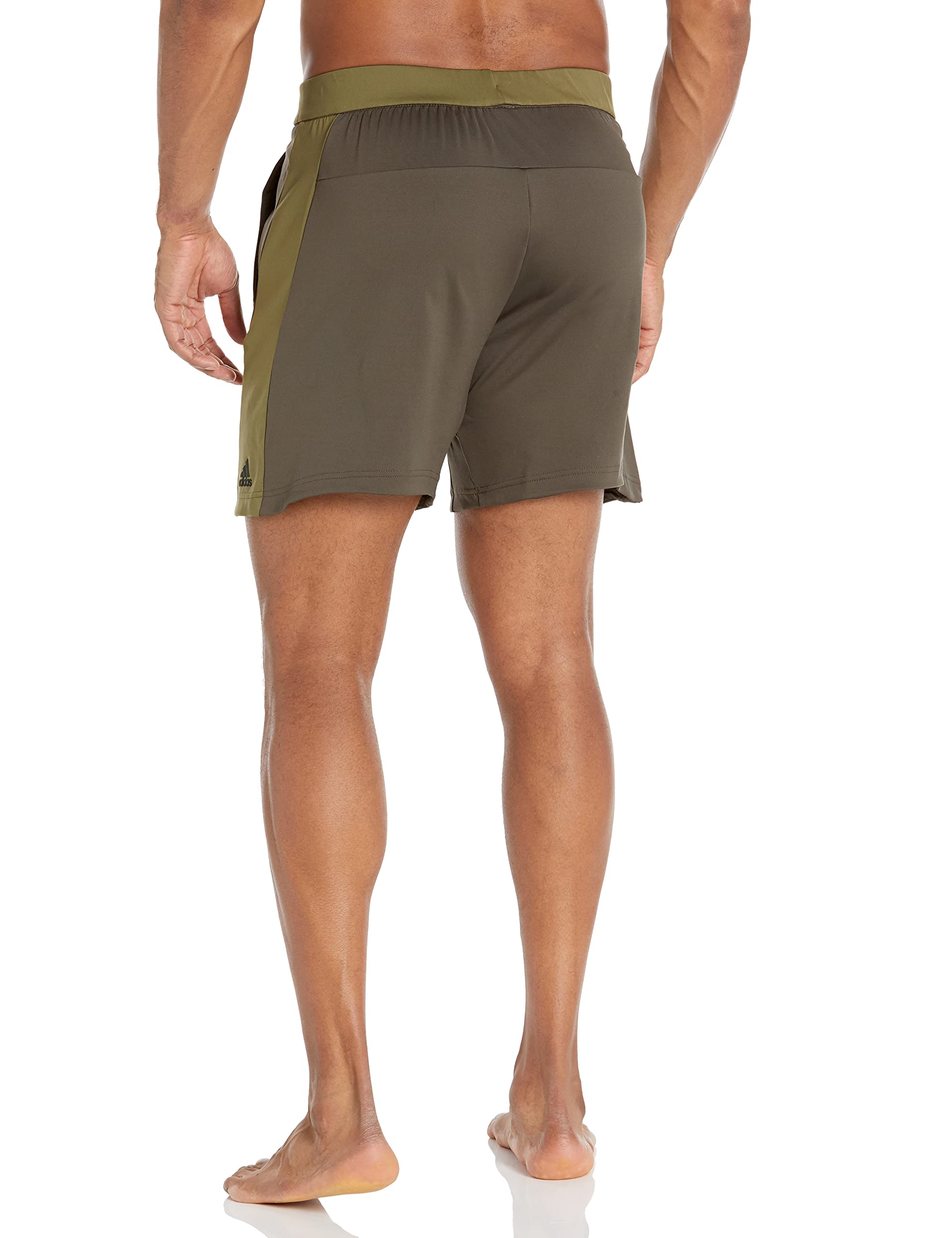 adidas mens Yoga Shorts, Shadow Olive, Large US