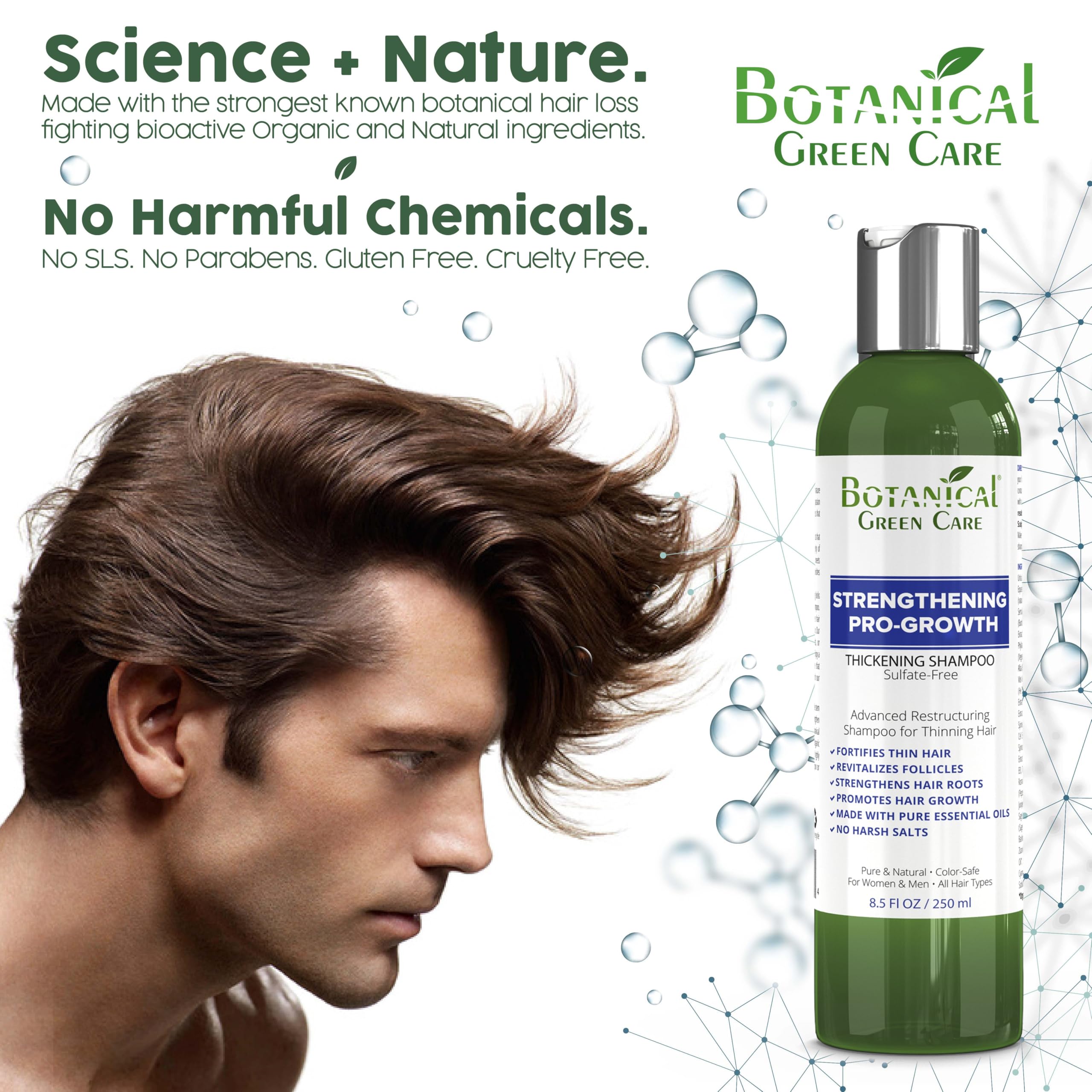 Strengthening Pro-Growth Shampoo, Hair Loss Therapy. Thickening Shampoo for Thinning Hair, Hair Loss Shampoo