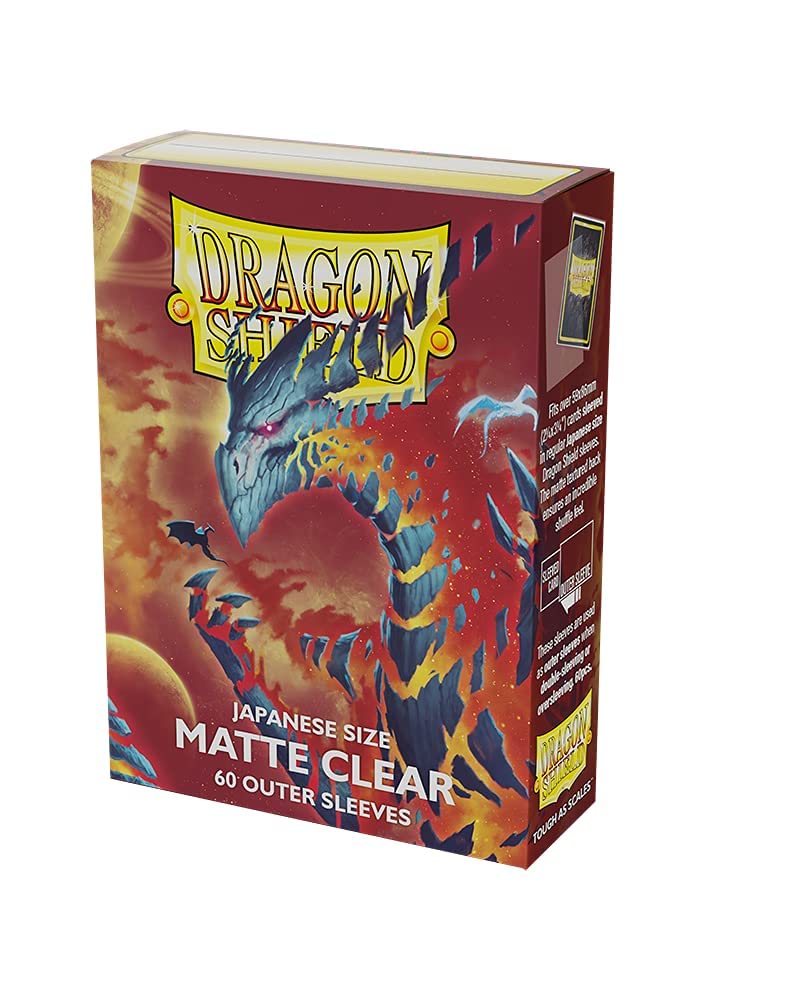 Dragon Shield 2 Pack Japanese Matte Outer Sleeves, 60 ct each, Clear, Protective Sleeve for Mini Cards, PVC-free, Archival Safe, 120 Sleeves Total