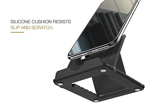 MoKo Phone/Tablet Stand, Foldable Tablet Holder Compatible with iPhone 13 Pro Max/13 Pro/13, iPhone 12/12 pro Max/11/Xs Max, iPad Pro 11, iPad Air 4/Mini 6 2021, iPad 9th 10.2", Black