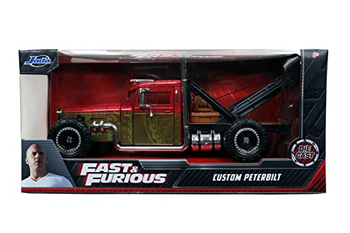 Fast & Furious Presents: Hobbs & Shaw Hobbs' 1:24 Custom Peterbilt Truck Die-cast Car, Toys for Kids and Adults