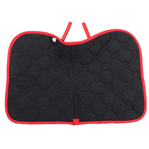 Horse Saddle Pad, Horse Saddle Mat, Double Rope Breathable for Horse Equipment Racecourse Saddle Mat Racetrack(red)