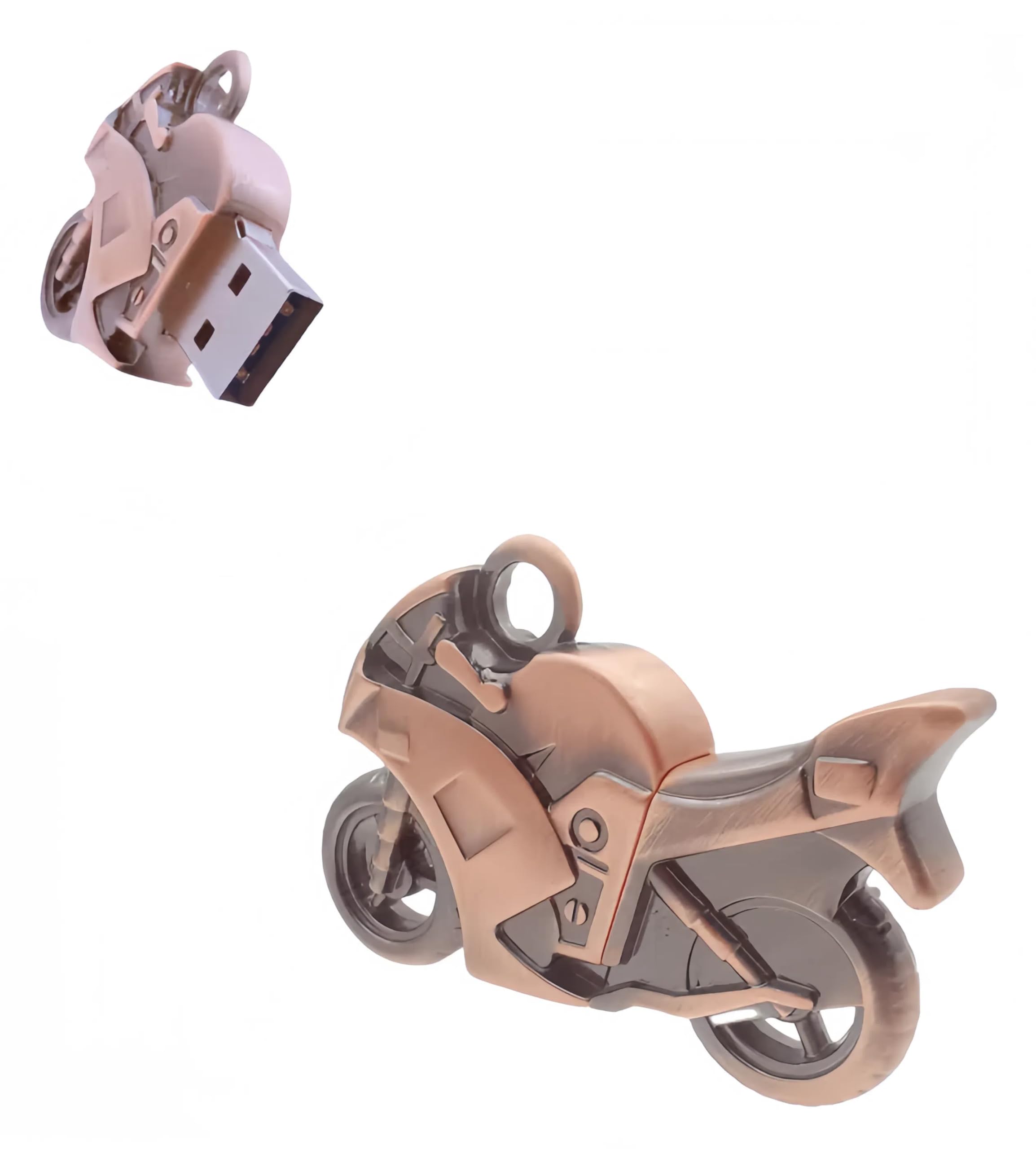 WooTeck 64GB Strong Metal Motorcycle USB Flash Drive Memory Stick Pendrive Copper