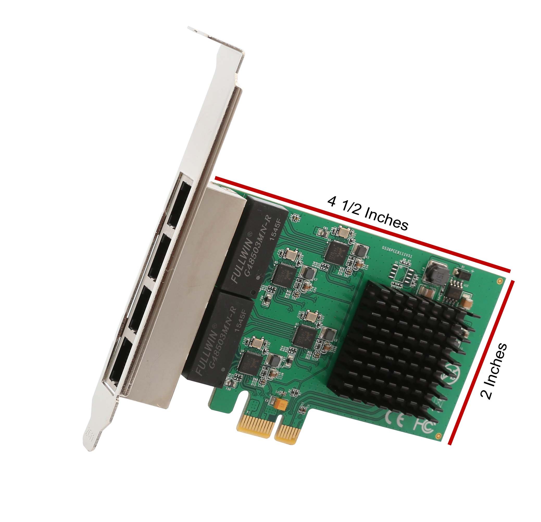 SYBA MULTIMEDIA 4 Port Gigabit Ethernet PCI-e X1 Network Interface Card (SI-PEX24042)