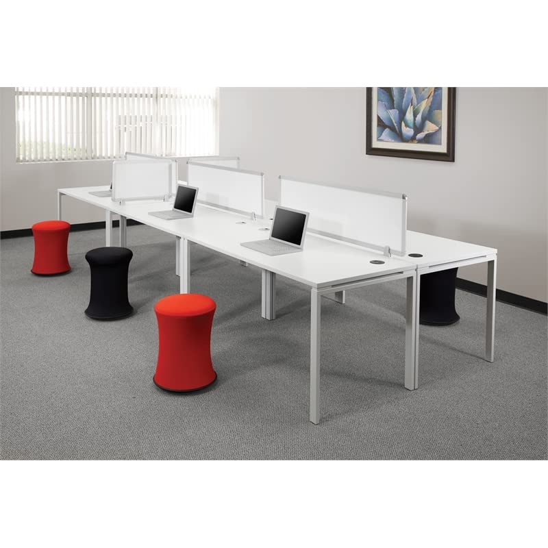 Office Star Active Seating Adjustable 18-26 Inch Height and 360-Degree Wobble Design Stool with Non-Slip Base, Black
