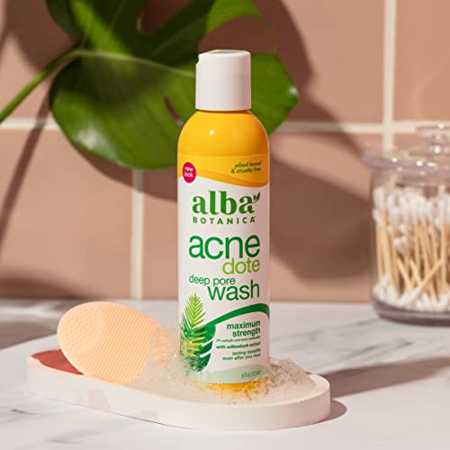 Alba Botanica Acnedote Maximum Strength Deep Pore Wash, 6 Oz