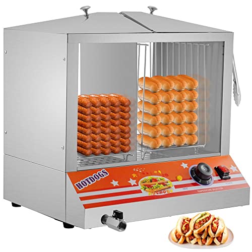 Hot Dog Steamer - 36L Top Load Electric Bun Warmer Cooker
