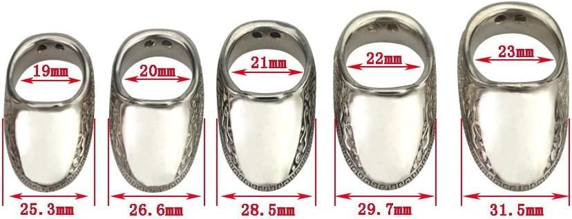 AMEYXGS Archery Thumb Ring Handmade Tibetan Silver Finger Protector Thumb Protector Ring for Outdoor Archery Hunting (19#)