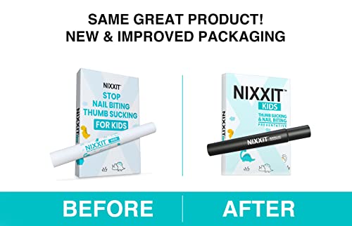 NIXXIT Nail Biting Treatment for Kids - Stop Thumb Sucking for Kids, Toddlers, Children - No Bite Nail Polish Pen - Non Glossy - Bitter Taste - Safe & Effective Solution