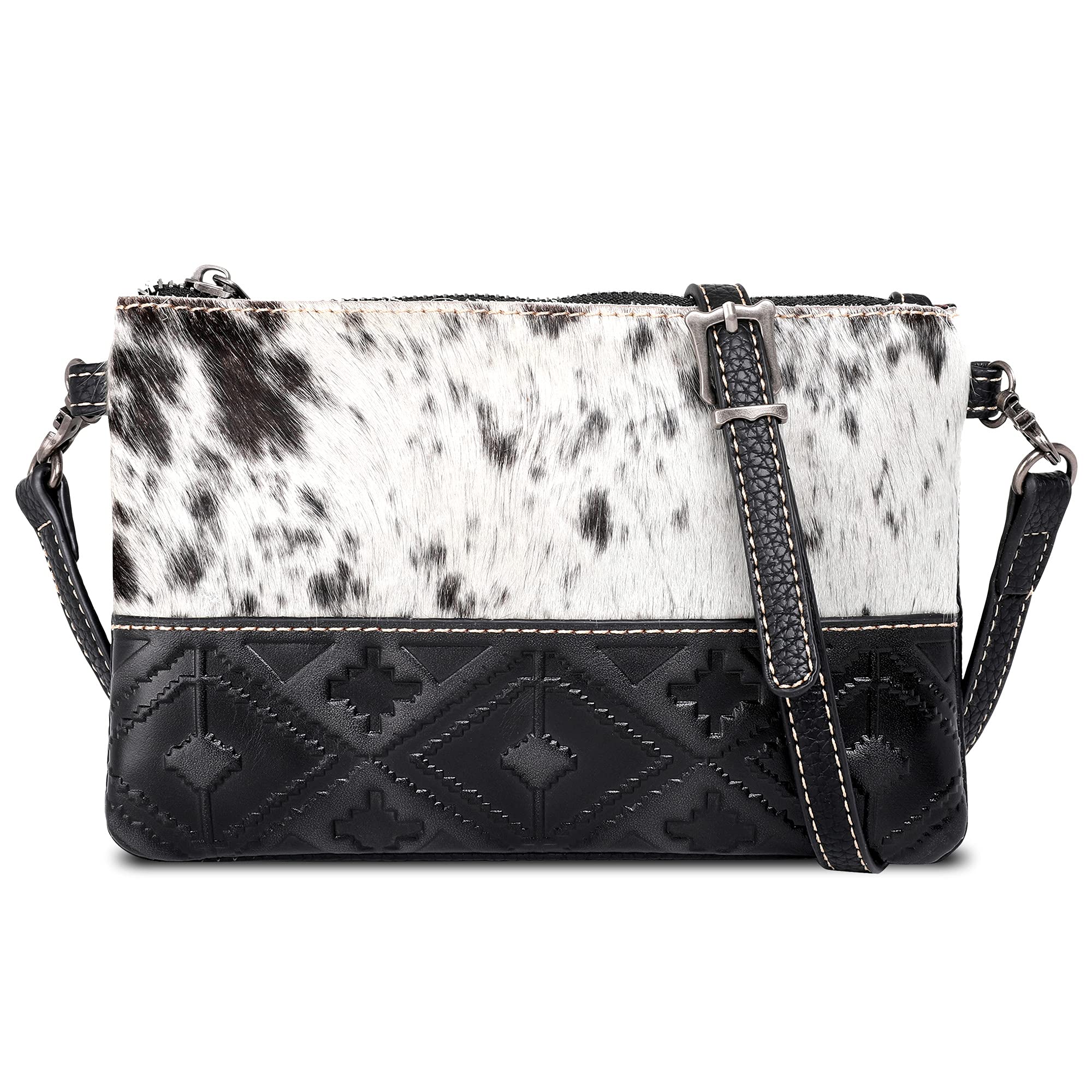Montana West Wallet Purses for women Crossbody Cellphone Case with Cute Embossed design, Western Wristlet Handbags RLH-024BK