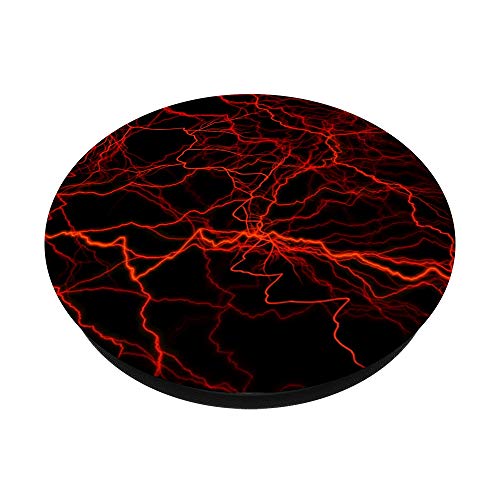 Red Lightning Abstract Textures Gift PopSockets PopGrip: Swappable Grip for Phones & Tablets