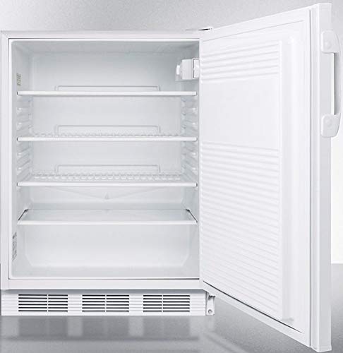 Summit Appliance FF7WADA ADA Compliant Commercial All-Refrigerator for Freestanding General Purpose Use with Flat Door Liner, Adjustable Thermostat, Auto Defrost Operation and White Exterior