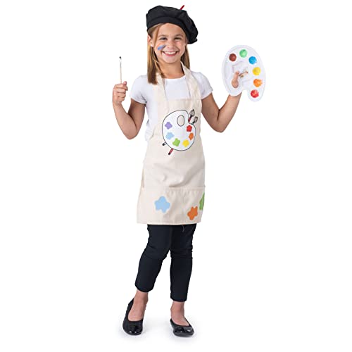 Dress Up America Artist Costume for Kids – Painter Dress-Up with Beret