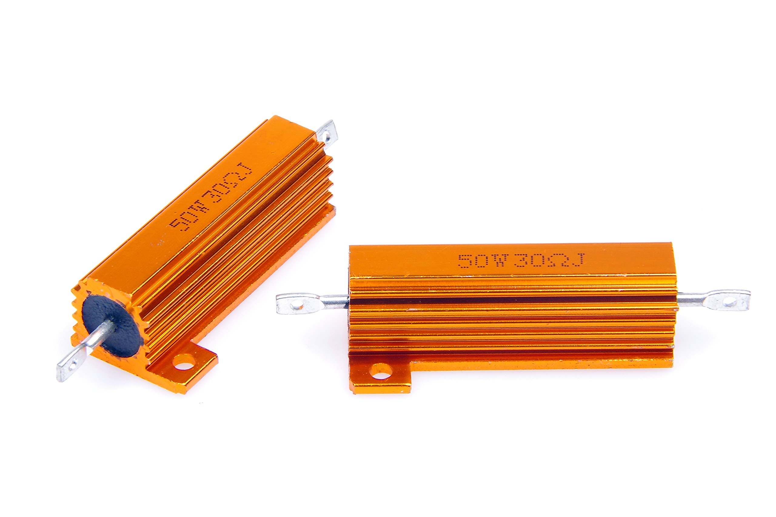 LM YN 50 Watt 30 Ohm 5% Wirewound Resistor Electronic Aluminium Shell Resistors Gold (Pack of 2)