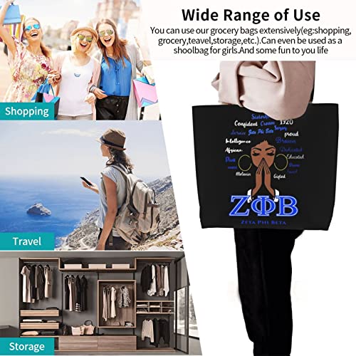 Okarice 1920 Sorority Gifts Paraphernalia For Women Tote Bags Foldable Reusable Canvas Storage Bag Shopping Handbag Shoulder Bag
