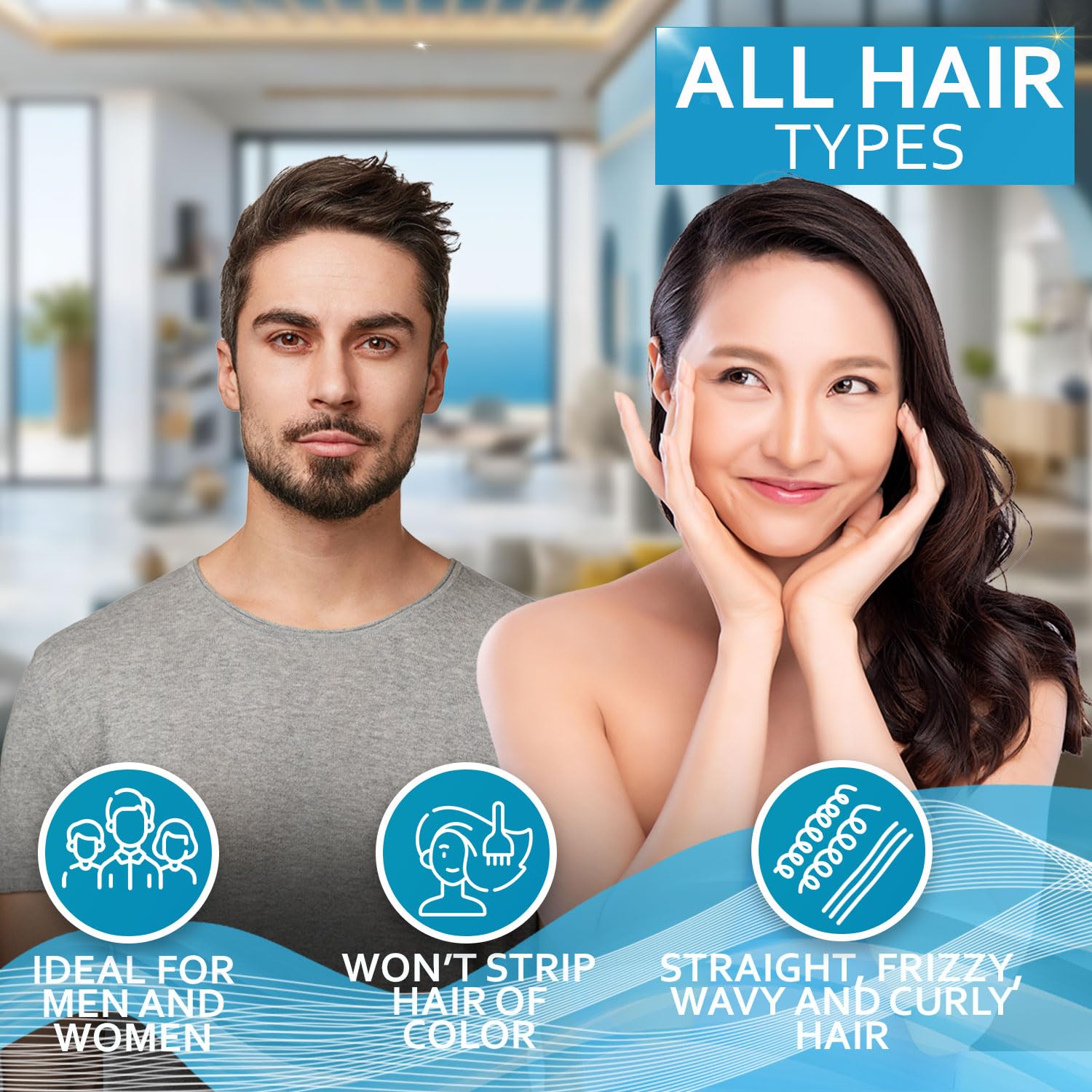 BELLISSO Biotin Heat Protectant Spray with Moroccan Argan Oil and Biotin Shampoo and Conditioner Set and Biotin Hair Mask