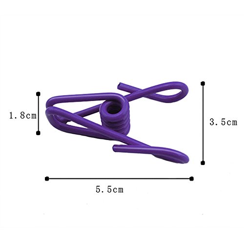 NUZAMAS 2X Clothesline 12 Pegs Clips Portable Expandable Adjustable Retractable Airer for Camping Travel Clothes Laundry Drying Outdoor and Indoor Use Purple