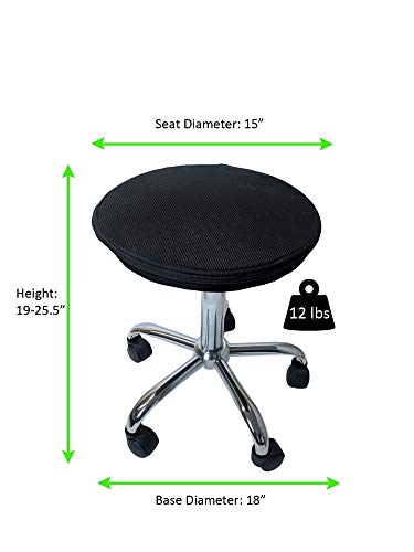 WOBBLE STOOL AIR rolling ergonomic balance ball office chair alternative exercise active stool wheels modern sit stand-up standing desk accessories adjustable height black