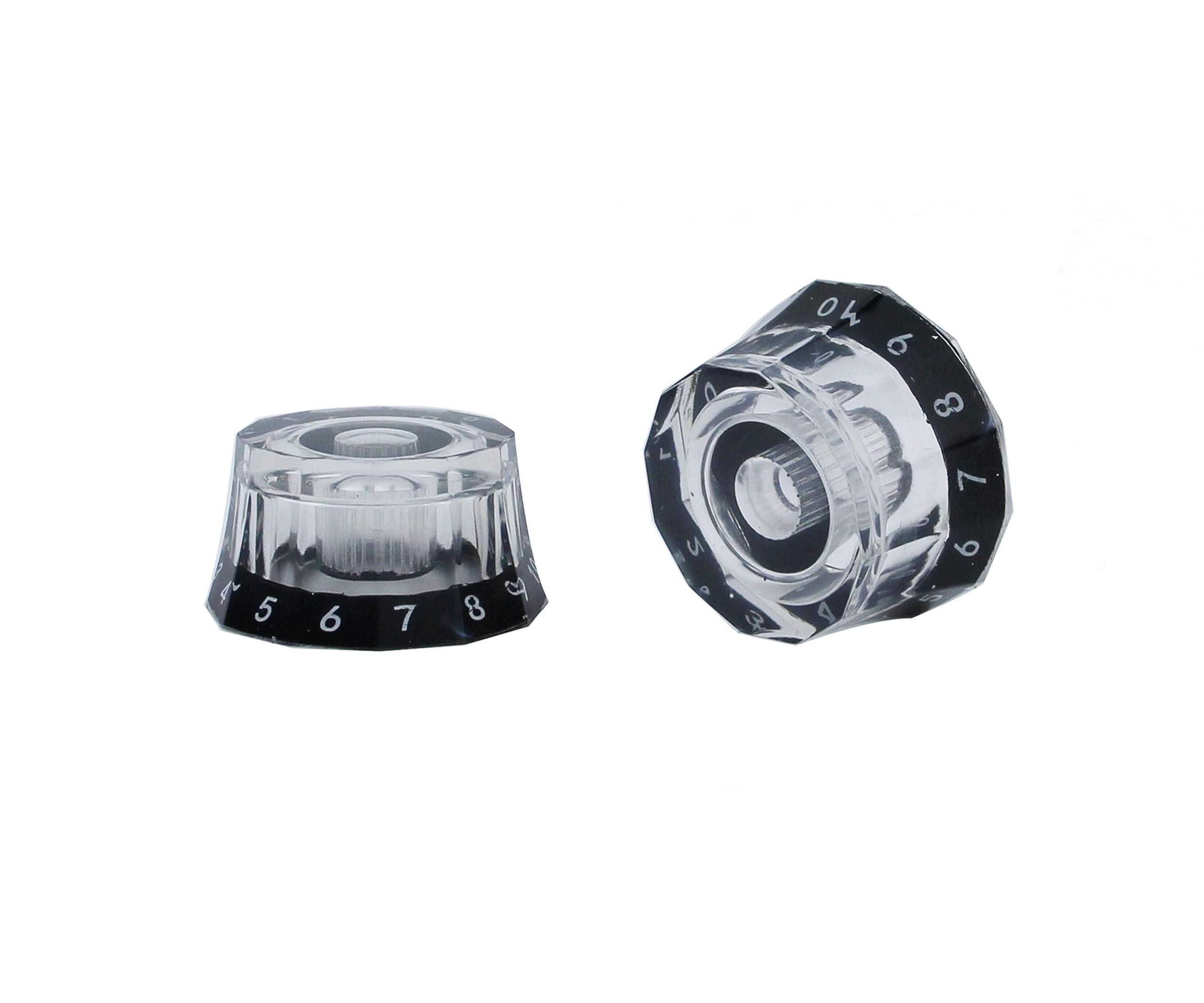 Guyker 2Pcs PRS Potentiometer Control Knobs Dia. 6mm (0.24") Shaft Pots - Rotary Volume Tone Buttons Replacement Part for Electric Guitar or Precision Bass - White