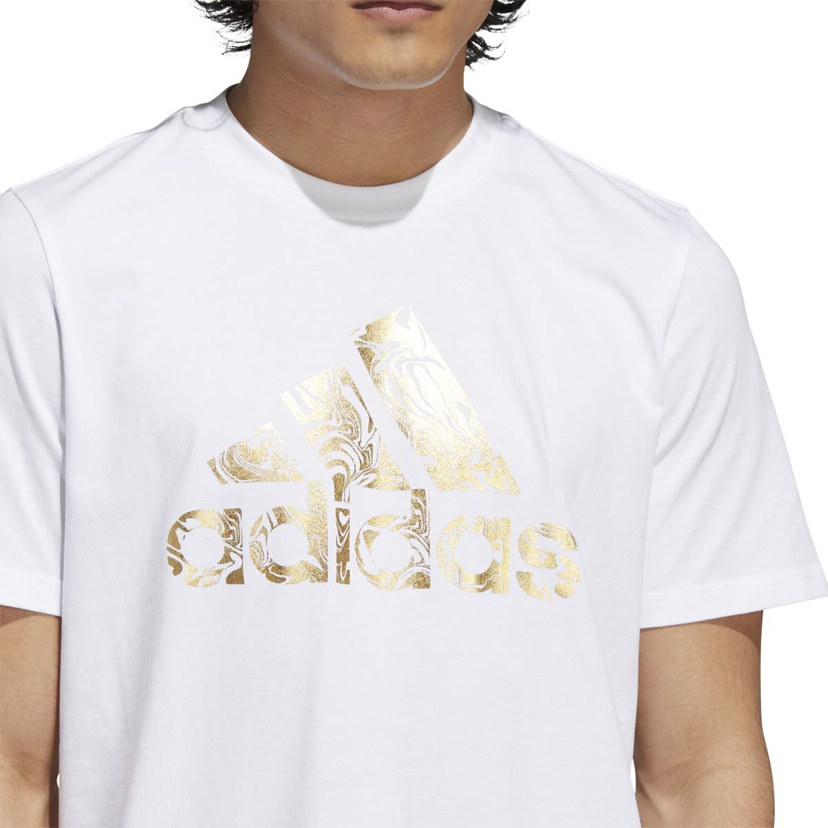 adidas Liquid Foil Badge of Sport Tee White SM