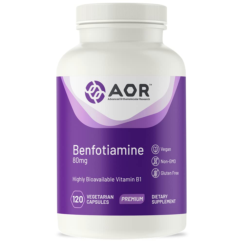 Advanced Orthomolecular Research AOR Benfotiamine 80 mg Capsules, 120 Count