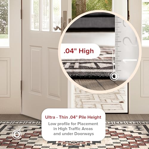 nuLOOM 2' x 3' SpinClean Machine Washable Stain-Resistant Area Rug with Non Slip Backing, Low Profile for Living Room, Bedroom, and Dining Room, Leighton Beige