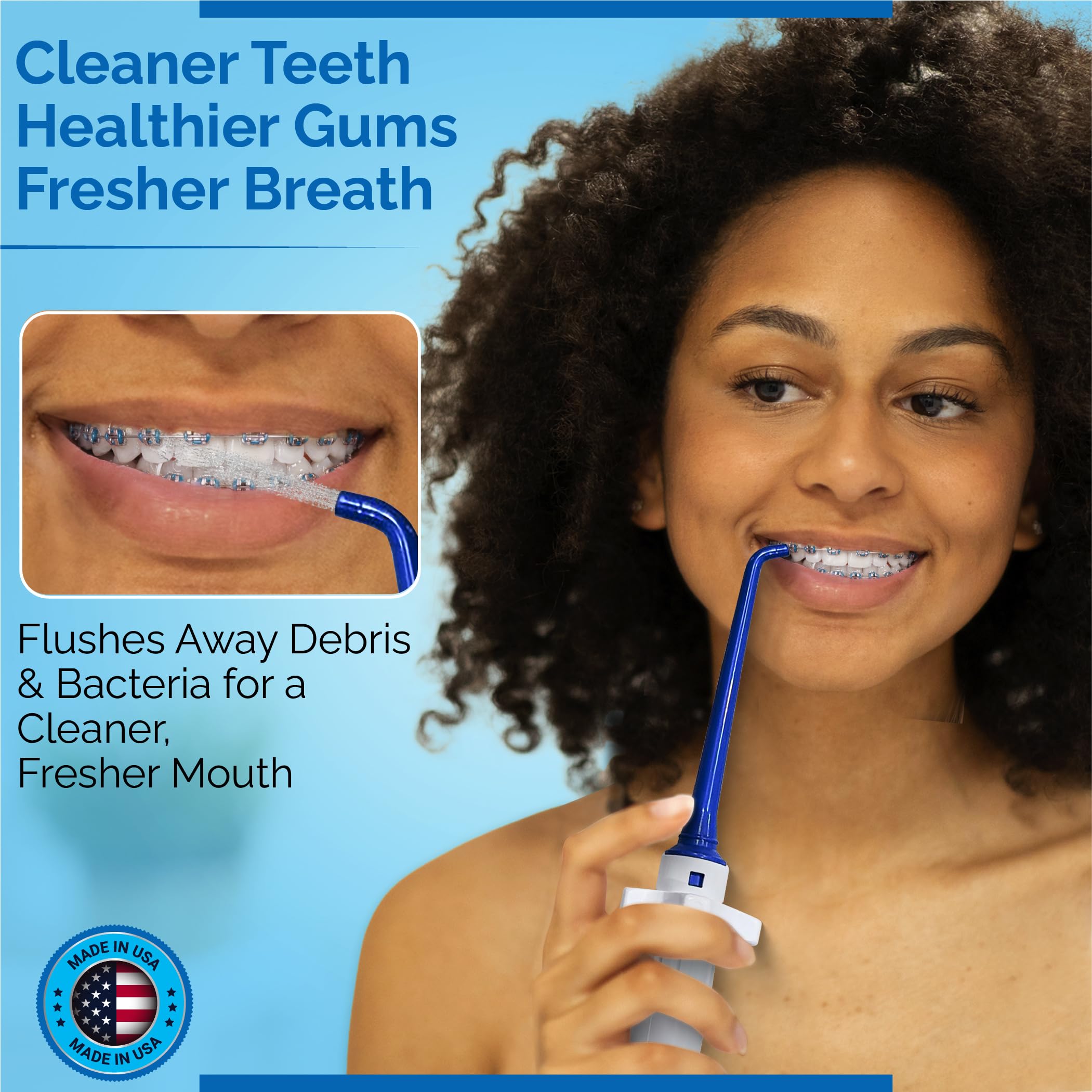 H2Oral Irrigator Dental Care System | Advanced Shower Water Flosser for Healthy Gums and Teeth | Experience Superior Dental Hygiene at Home | Made in U.S.A.