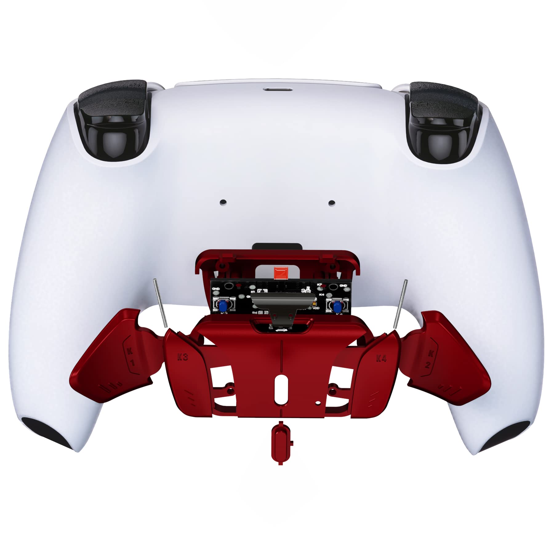 Turn RISE to RISE4 Kit β Redesigned Scarlet Red K1 K2 K3 K4 Back Buttons Housing & Remap PCB Board for PS5 Controller eXtremeRate RISE & RISE4 Remap kit - Controller & Other Accessories NOT Included