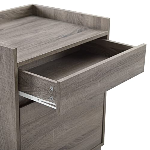Linon Tracey Filing Cabinet, 22"W x 17.2"D x 27"H, Gray