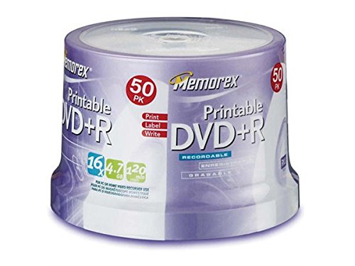 MEMOREX 50 Printable DVD+R Spindle