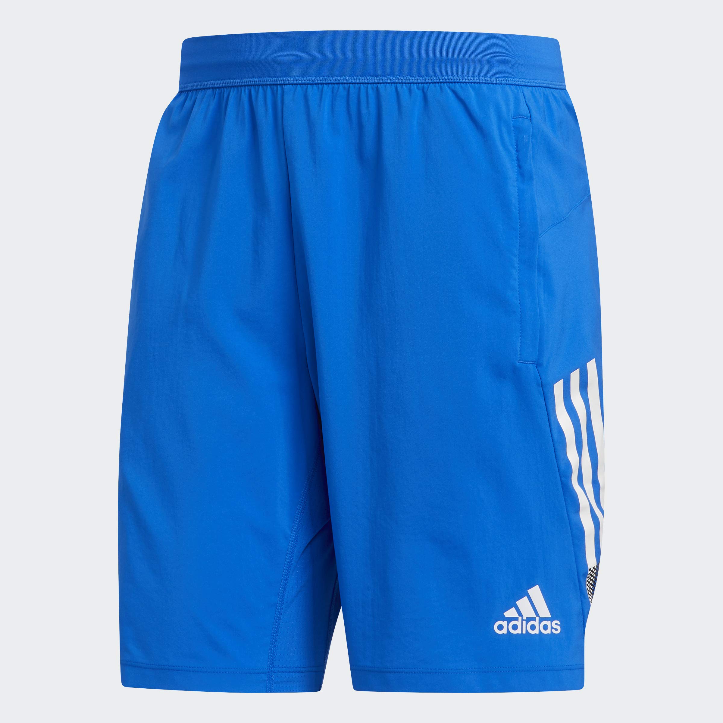 adidas Men's 4KRFT 3-Stripe+ Woven 9-Inch Short Glory Blue Large
