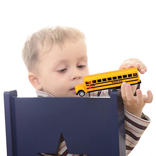 NUOBESTY New York City School Bus Bus Model Toy, Die Cast Pull Back Vehicles Cars 8. 46In Educational Toy for Kids US School Bus Model