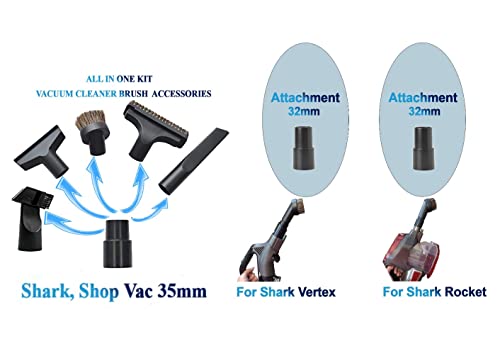 Vacuum Hose Adapter Kit - Vacuum Attachment Adapter Kit Compatible with Miele, Bissell, Kenmore, Shark Rocket and Shark NV500 Series